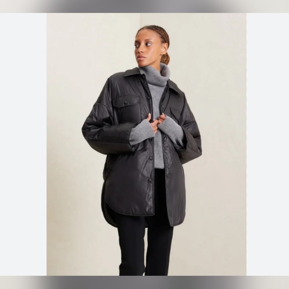 A.L.C. | Jackets & Coats | Alc Shane Nylon Jacket Sz S Black Oversized ...